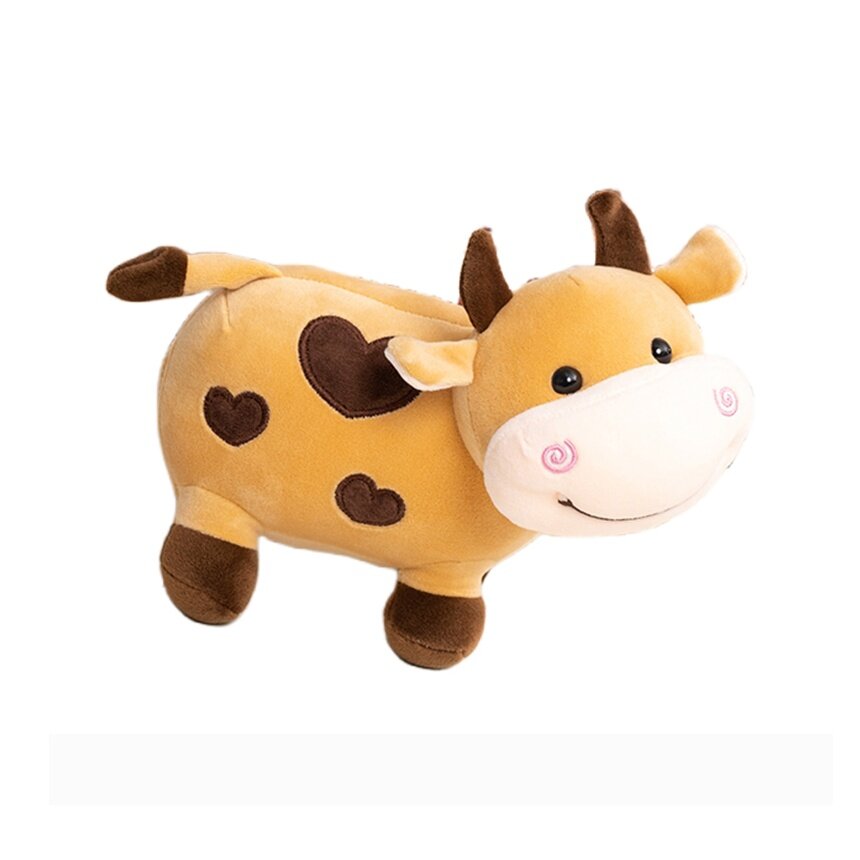Плюшевое удостоверение унисекс CHUNTUSHU "Сердце Коровы", 19CM EU, Brown Cow