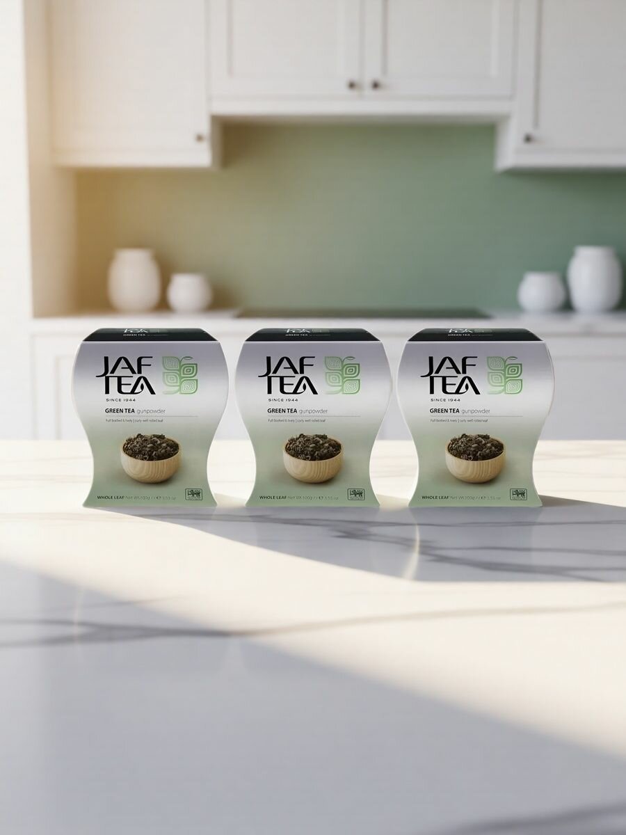 Чай зеленый Jaf Tea Gunpowder, 100 гр. - 3 штуки, листовой чай
