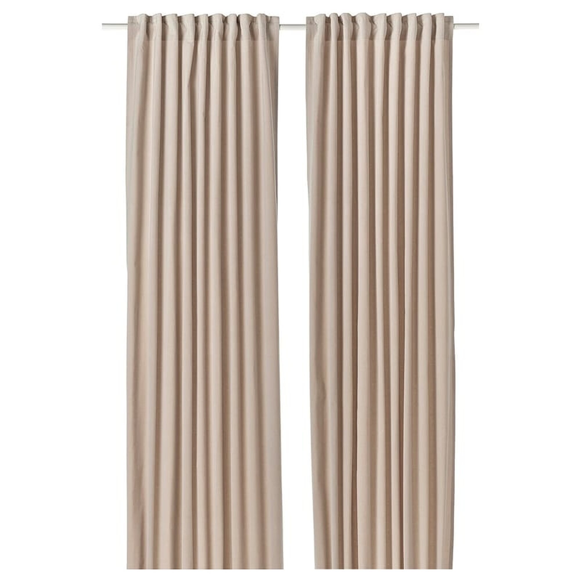 Штора IKEA SANELA, светло-бежевый, 2 шт, 140x280 см 406.314.45