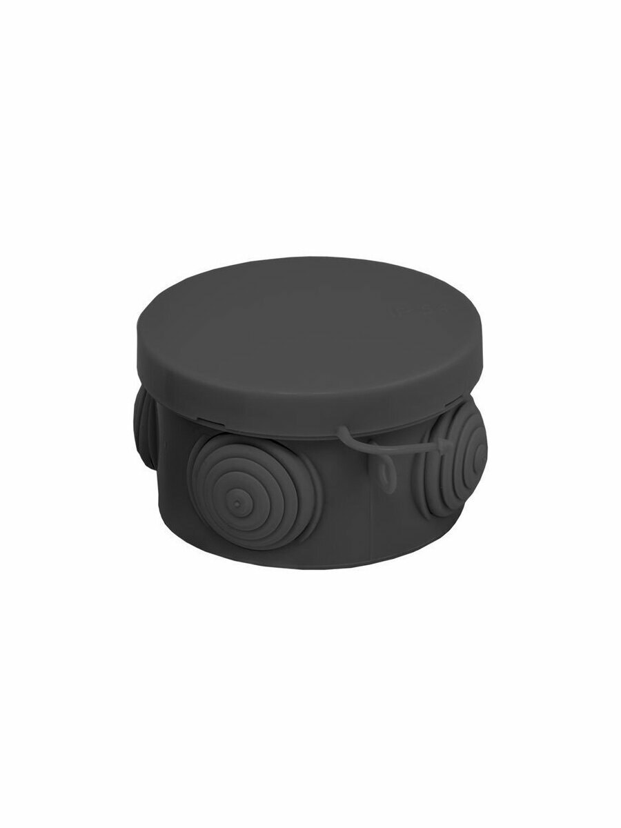 Коробка распаячная КМР-040-038 с крышкой 65х40 4 мембранных ввода IP54 черн. EKF plc-kmr-040-038-b