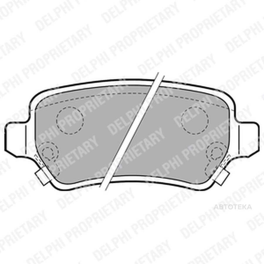Колодки тормозные OPEL ASTRA G/H/ZAFIRA A задние DELPHI LP1717