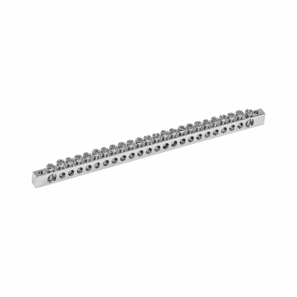 Шина IEK PEN земля-ноль 6x9мм 24/2 Ni (24групп/креп. кр.) YNN11-24-100-N