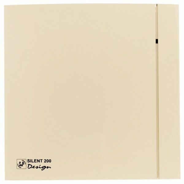 Вентилятор Soler&Palau SILENT-200 CZ IVORY DESIGN-4C, 16Вт, вытяжной, накладной, IP45