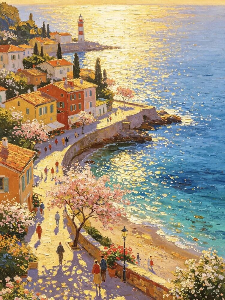 Алмазная картина Evershine: Морской пейзаж Full Square 40X50cm, 3540