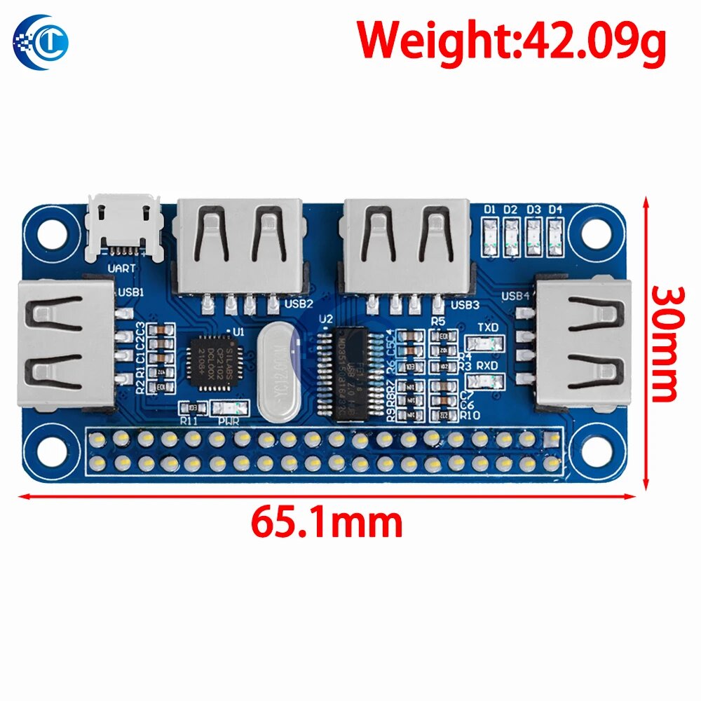 USB концентратор HAT EGBO для Raspberry Pi 1PC — фото 1