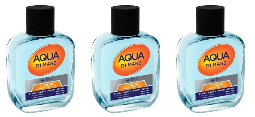 Aqua Di Лосьон после бритья Mare Active, 100 мл, 3 шт