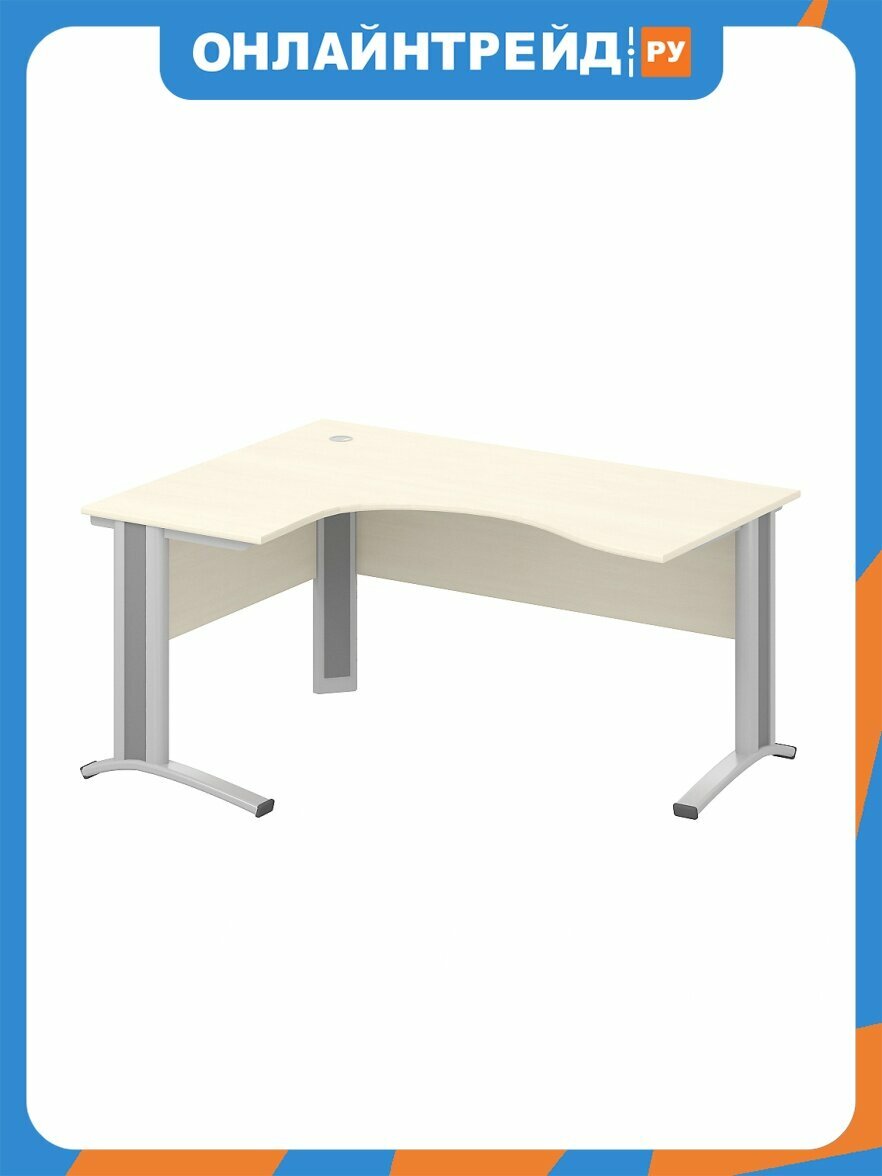 Стол Феликс эргономичный 160x120x74.5 клен, ПК-ССМ-СТЭ160х120Л/РД-В1-99