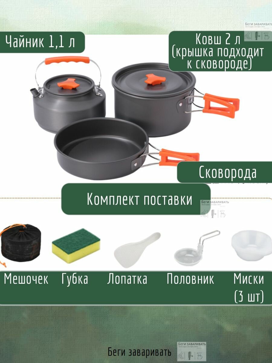 Набор посуды для кемпинга — фото 1
