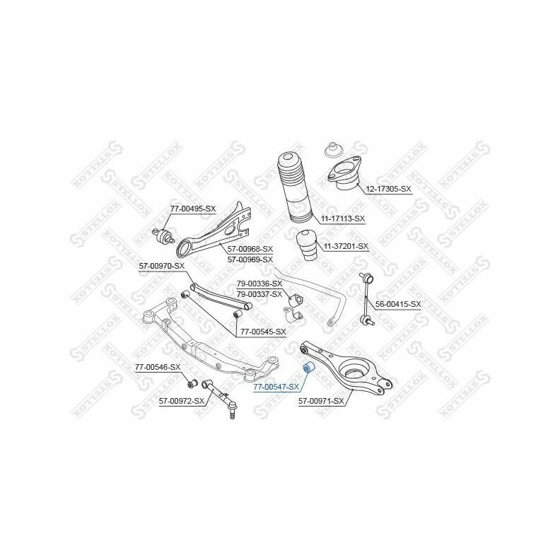 Сайлентблок KIA CEED (ED), STELLOX 7700547SX