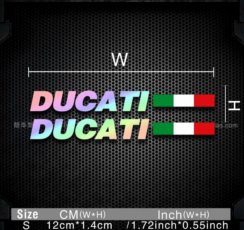Наклейки с надписью DUCATI, 2 шт, декоративные стикеры для мотоцикла и аксессуаров