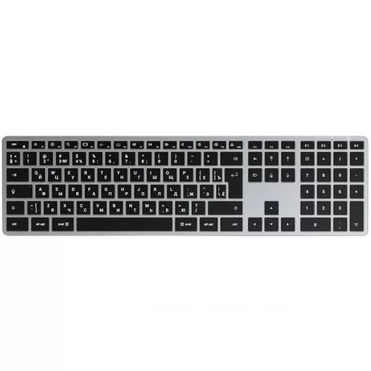 Беспроводная клавиатура с цифровой панелью Satechi X3 (русская раскладка, Bluetooth) (Серый космос / Space Gray)