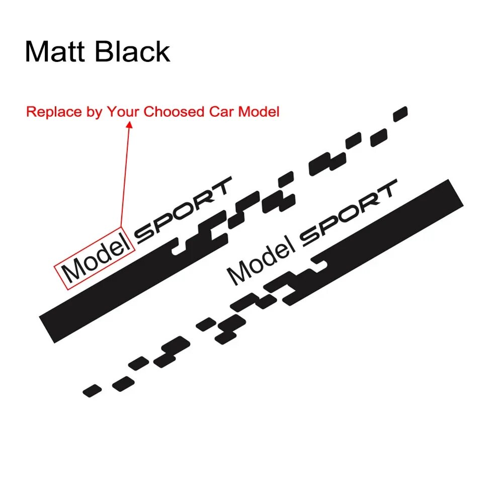 Наклейки на двери Matt Black для Mitsubishi Lancer ASX