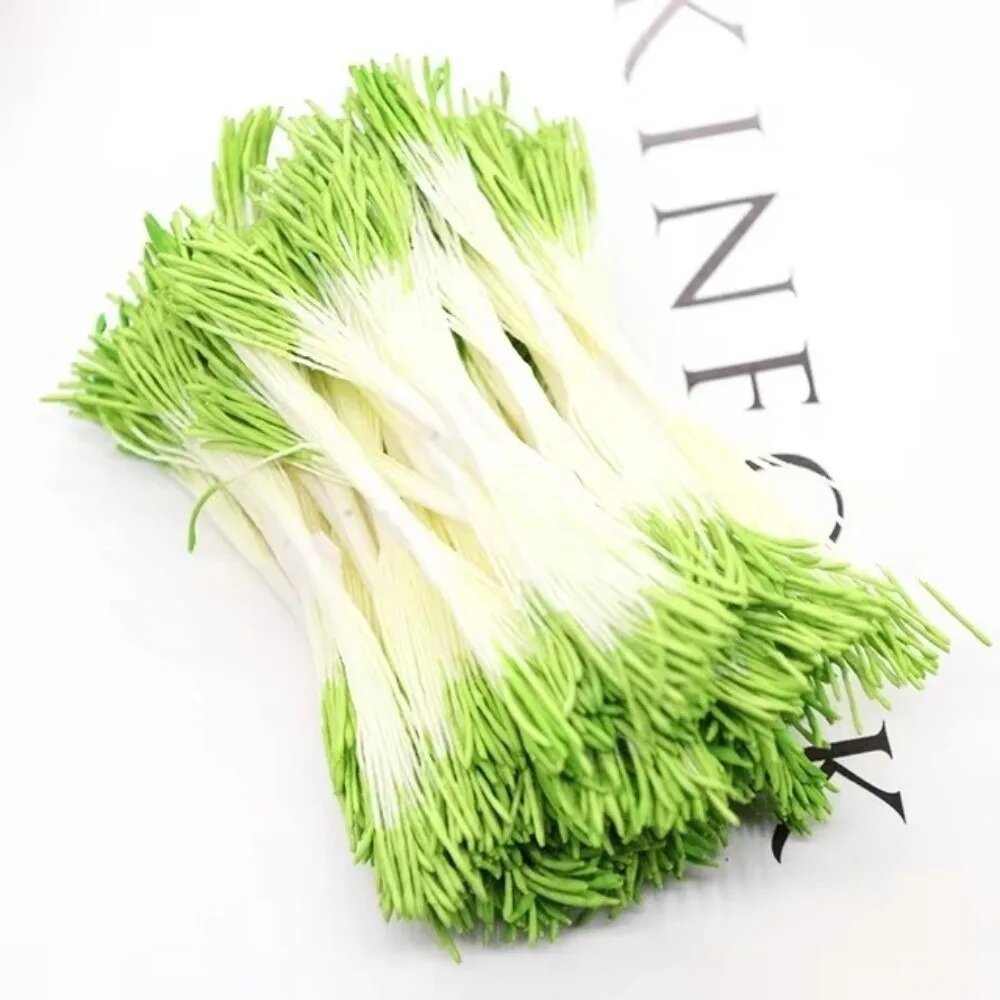 Искусственные тычинки-капли для цветов 8 см Зеленый, Green