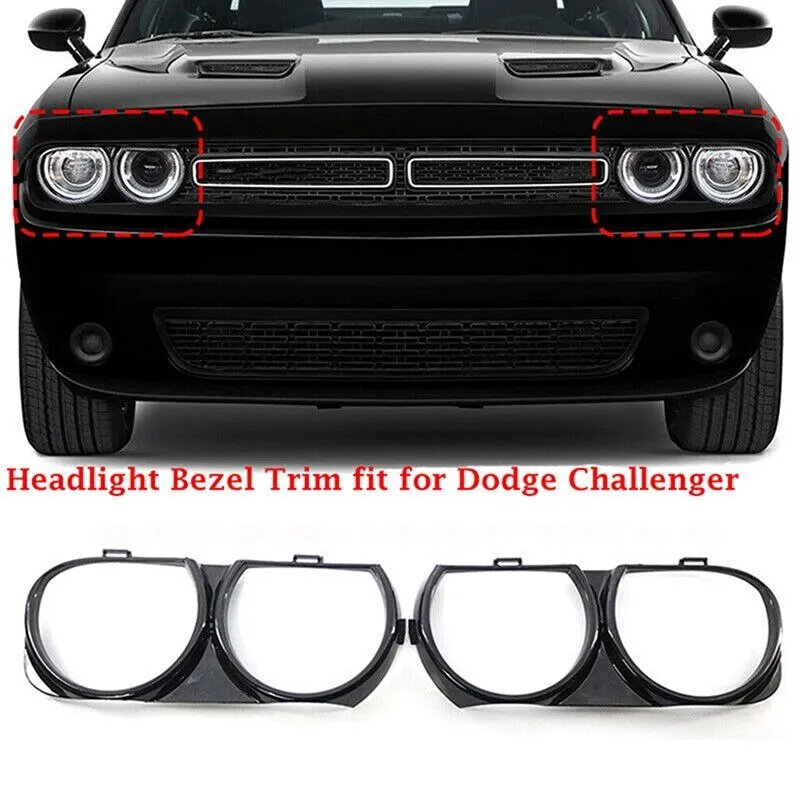 1 пара рамок для передней фары для Dodge Challenger 20152021