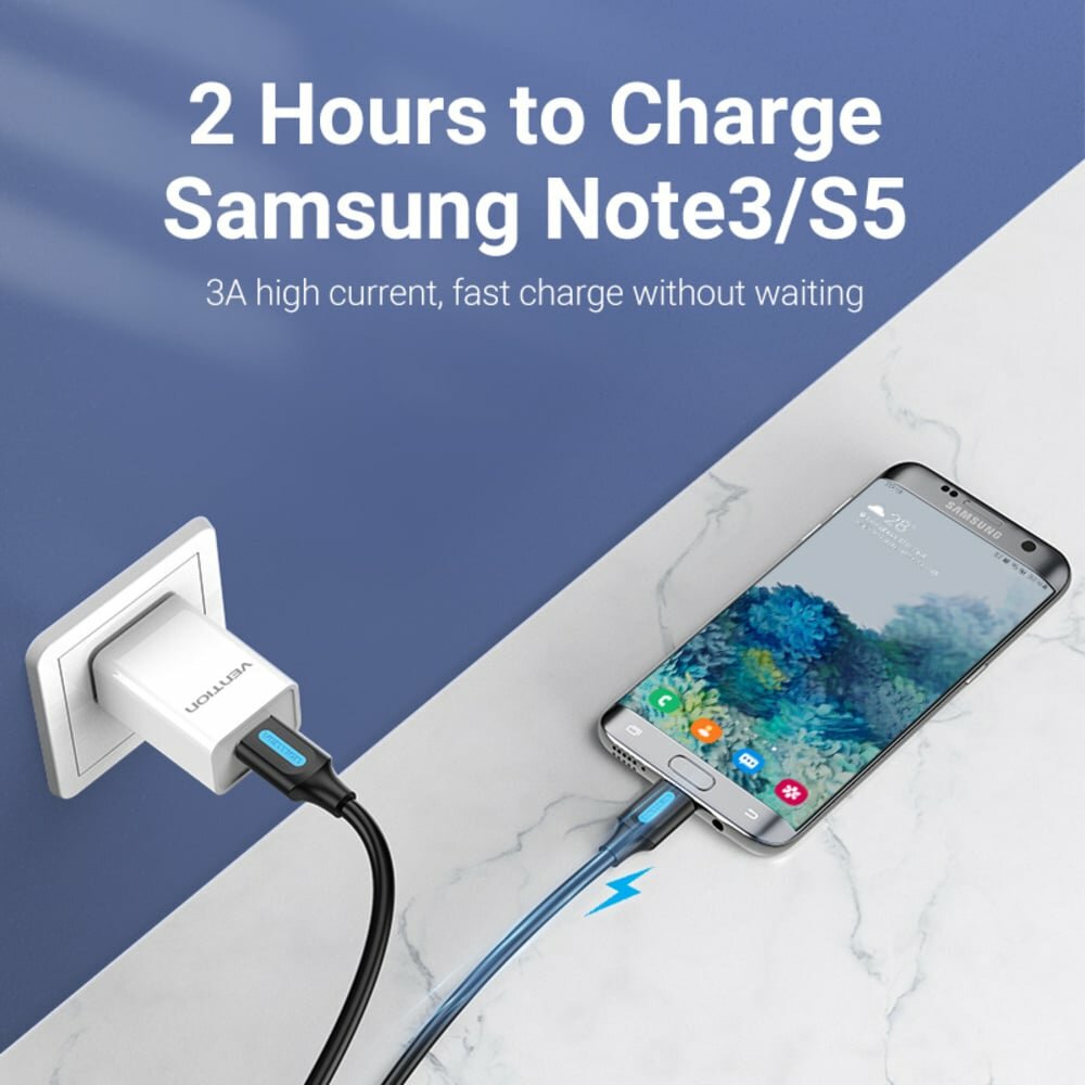 Кабель VENTION USB 3.0 AM/micro B - 0,5м. COPBD — фото 1