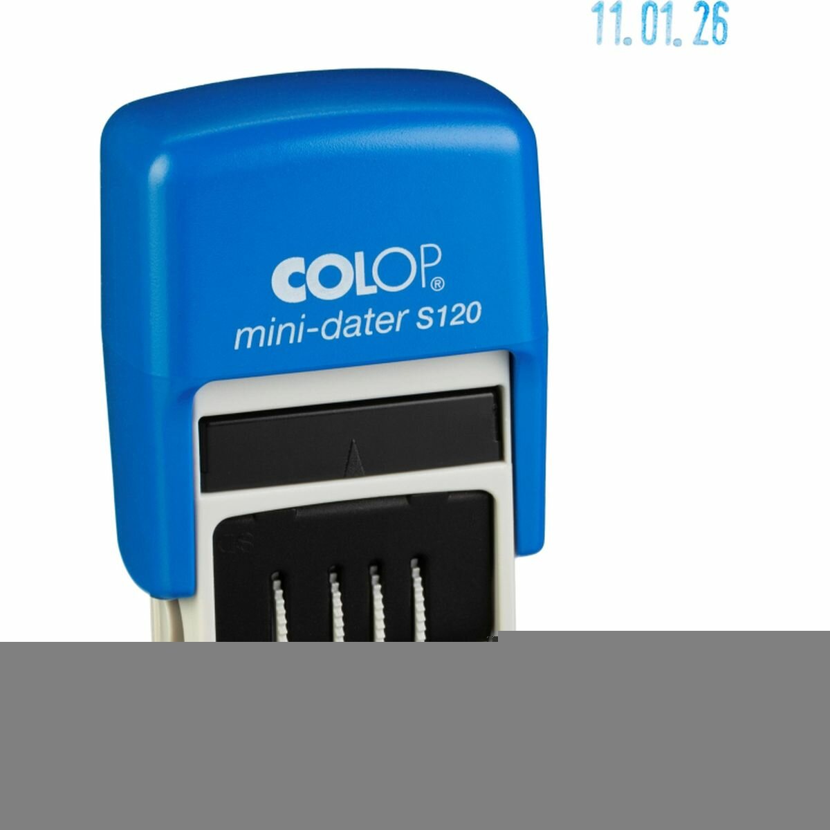Датер автоматический Colop Мини S120/SD (19х3.8мм, шрифт 3.8мм с сокр. датой цифрами) (2321812)