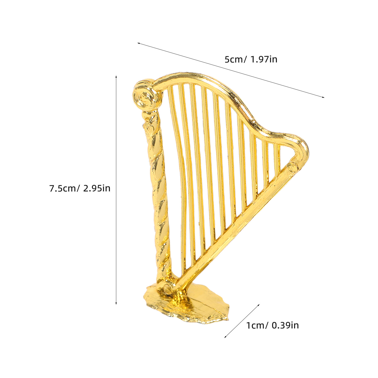 Мини Харпа Украшение Пластиковое Реалистичное 7.50X5.00X1.00Cm