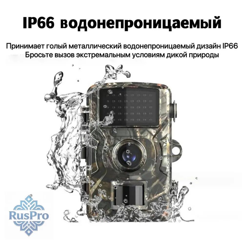 Фотоловушка наружная с углом обзора 90°, ИК-подсветкой 10 м и записью по событию — фото 1