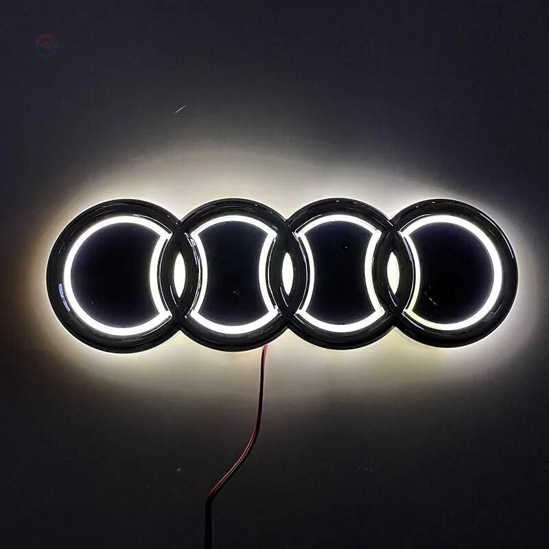Светодиодная эмблема Audi с подсветкой для моделей Q3 Q5 A1 A3 TT, водонепроницаемый логотип с эффектом 5D, замена оригинальной маркировки