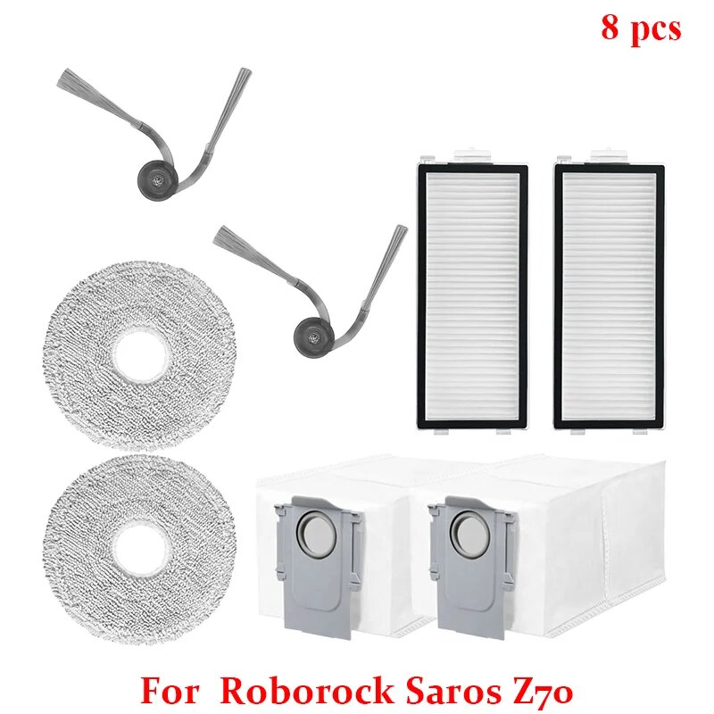 Запасные части для робота-пылесоса Roborock Saros Z70 Белый, 8 pcs