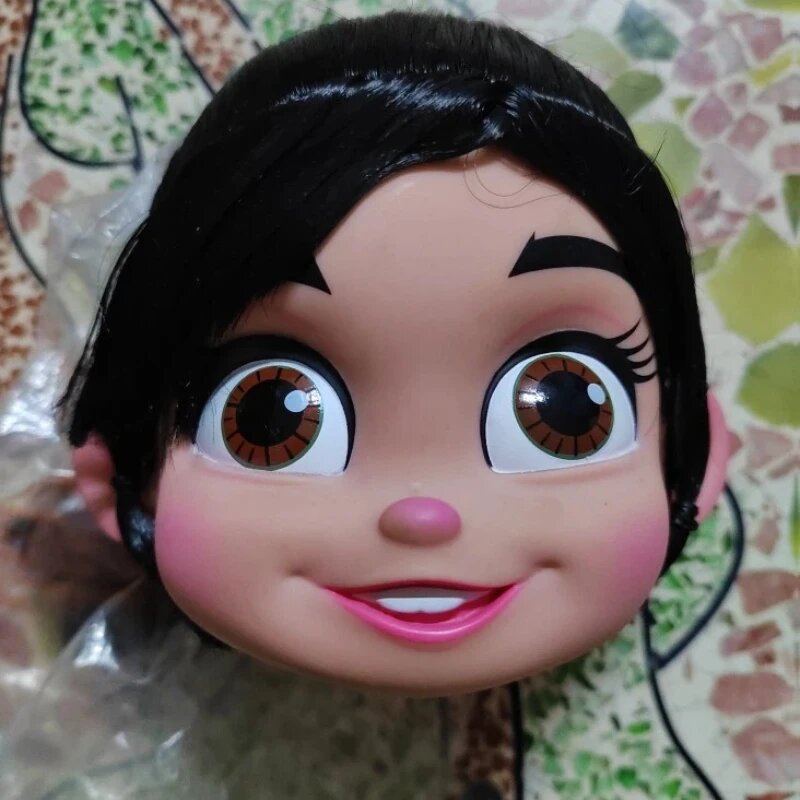 Дисней Аниме Wreck It Ralph Kawaii Vanellope Фигурка Кукла Коллекционная голова Vanellope Игрушка Декор для девочек