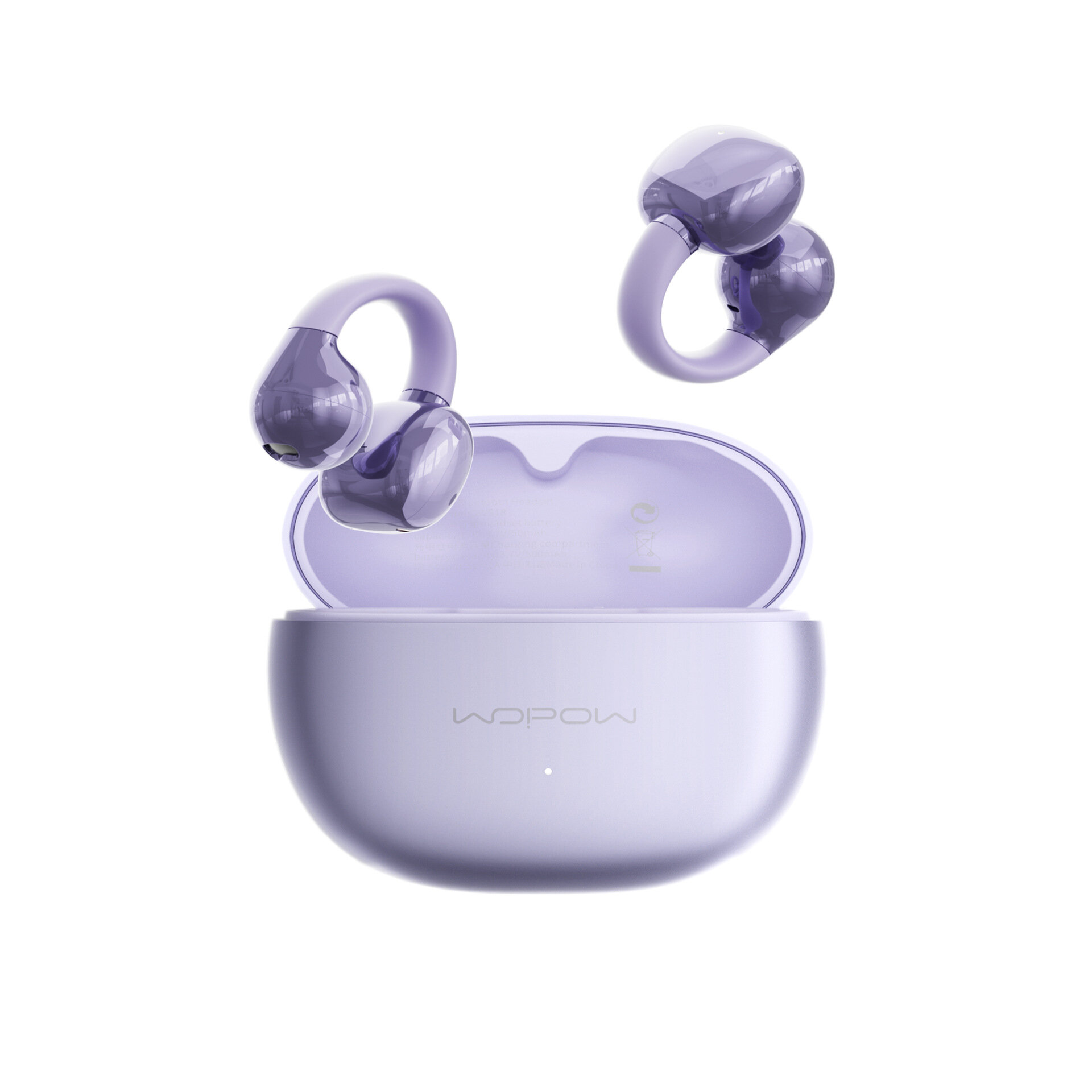 Беспроводные Bluetooth-наушники Wopin over-ear 6.0 подходят для устройств Apple и Huawei, имеют открытую конструкцию с зажимом для ушей, что обеспечивает шумоподавление во время занятий спортом и звонков.