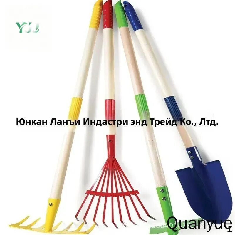 Детские садовые инструменты игрушка грабли для песка, лопатка, дерево