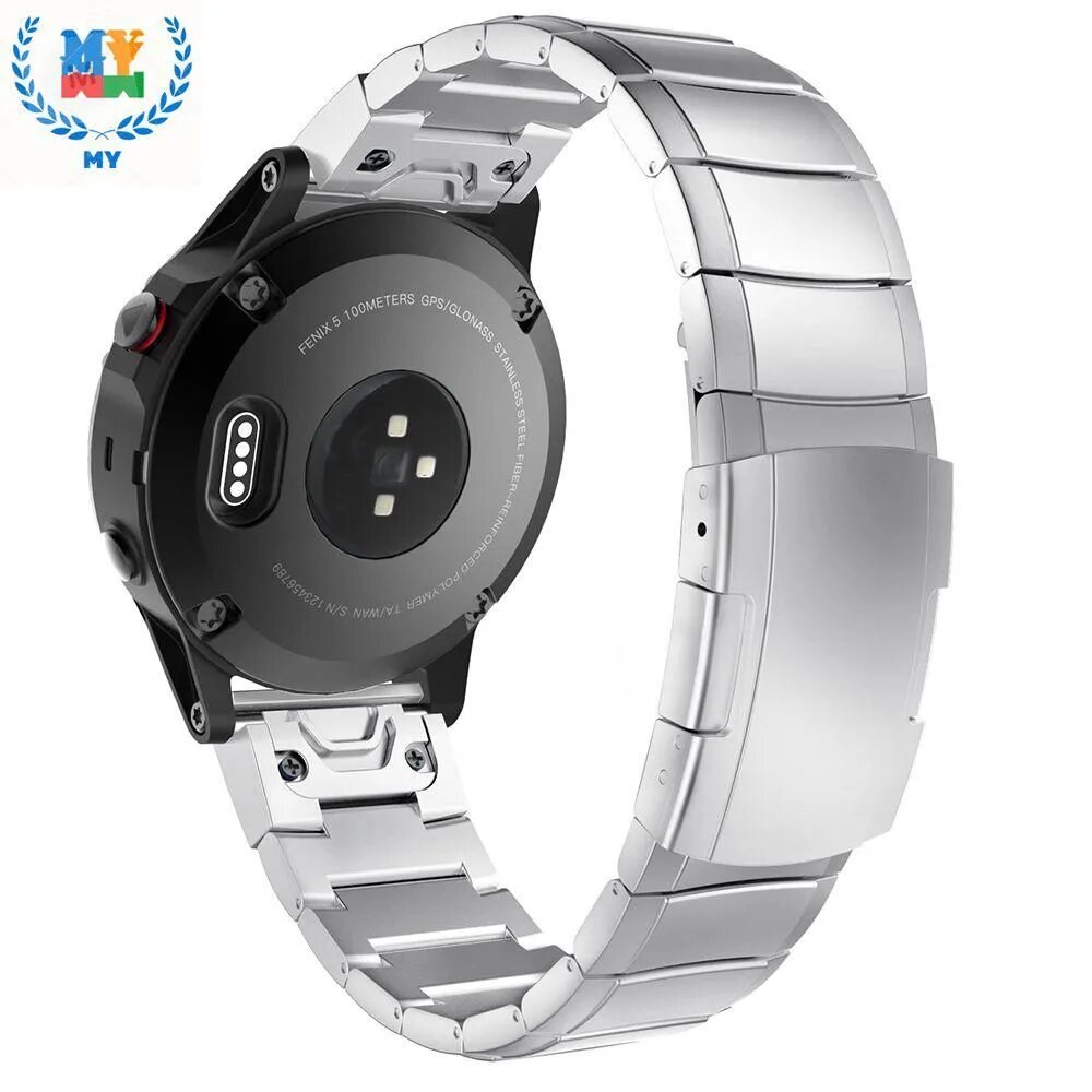 Титановый ремешок для Garmin Fenix 7 6 Pro 5 Plus, браслет Quick Fit 22 мм для Forerunner 965/955/945/935 Epix 2, Серебро
