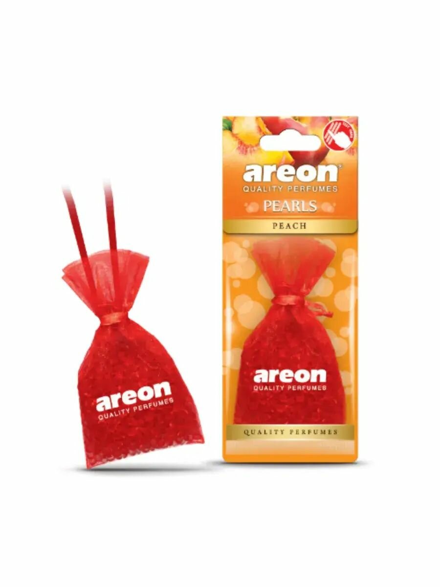 Ароматизатор Areon Pearls Peach, подвесной, пропитанный, персик