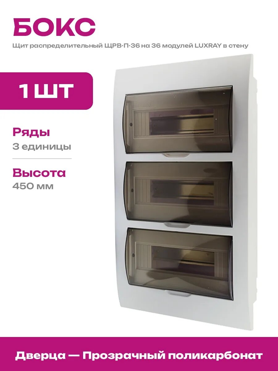 Электрощит встраиваемый 36 модулей 450х315 мм для автоматов