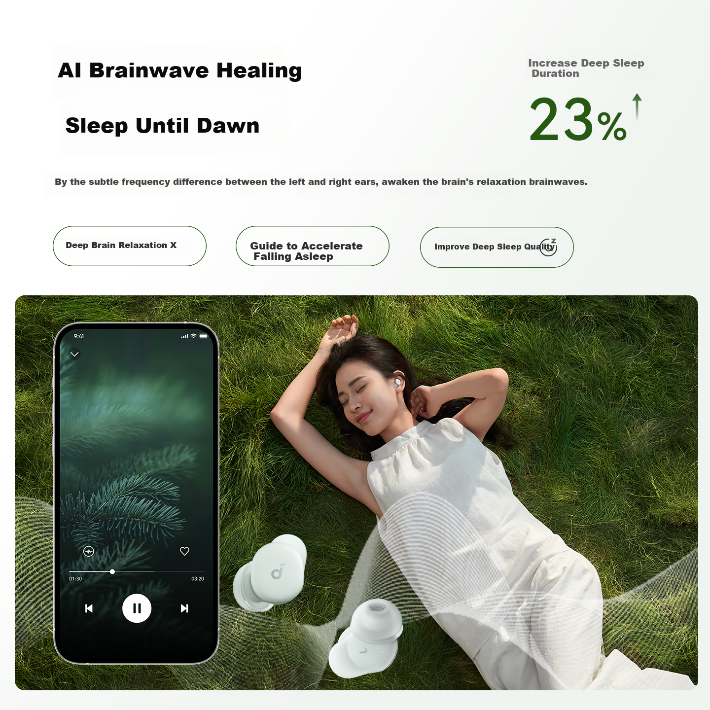 SoundCore A30 Deep Sleep Cabin Bluetooth-наушники - беспроводная шумоподавление, отсутствие давления на уши, помогают