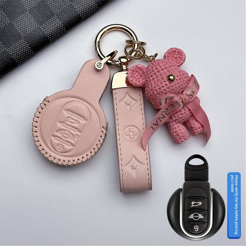 Ключевой брелок BMW Mini Countryman Cooper F54 F55 F56 F60 A-стиль для однокнопочного запуска с ремешком и