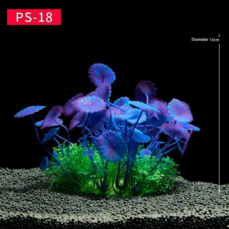 Новый набор искусственных аквариумных растений PS-18 для декора, пластиковые поддельные водоросли, 1 шт
