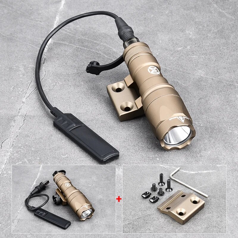 Тактический фонарик Surefire 400 люмен WADSN Бежевый, WD M300 Base nologo