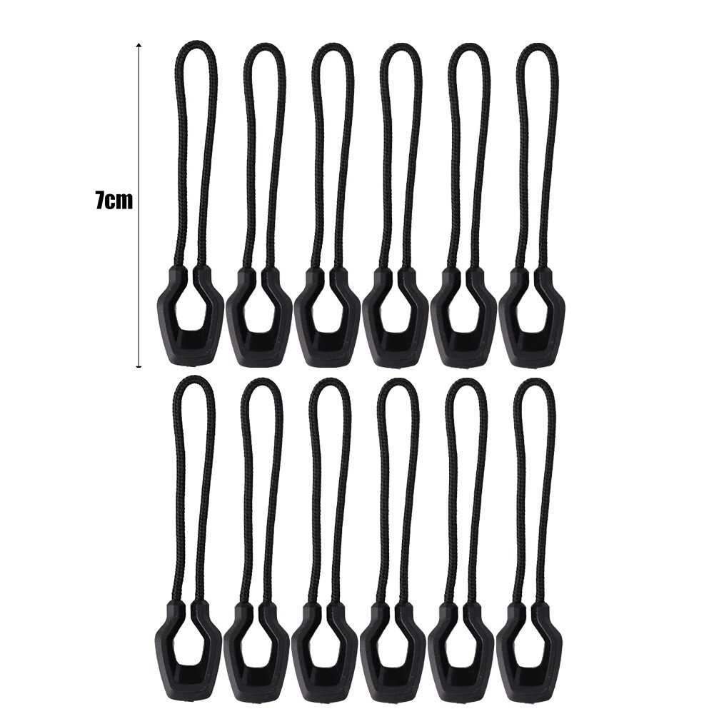 Пластиковые бегунки для молний 6/12 шт. Черный, 12pcs black
