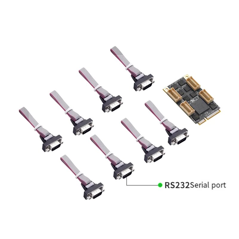 Mini PCIE Express 8 Serial Ports Controller Card