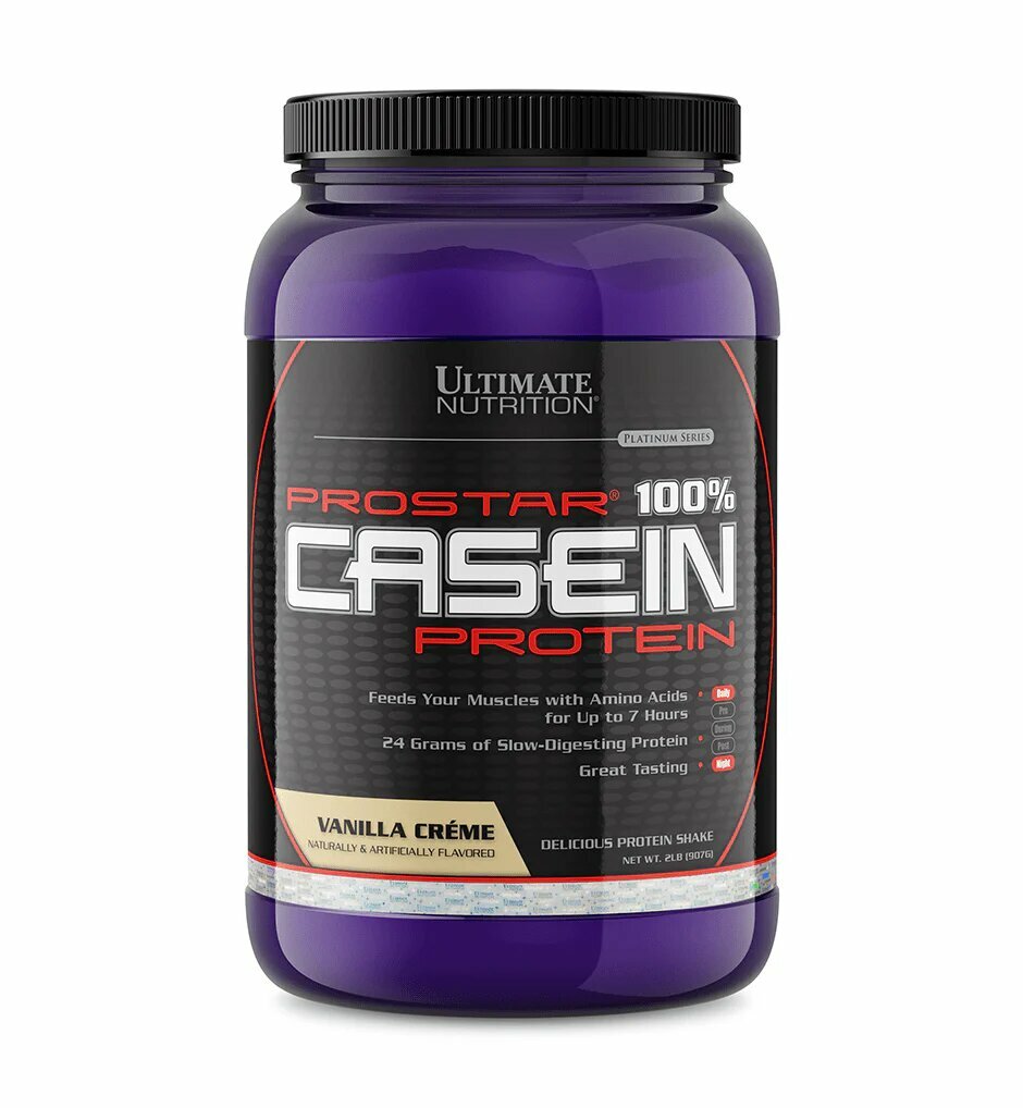 Казеиновый протеин Ultimate Nutrition Prostar Casein, со вкусом ванильного крем, 907г
