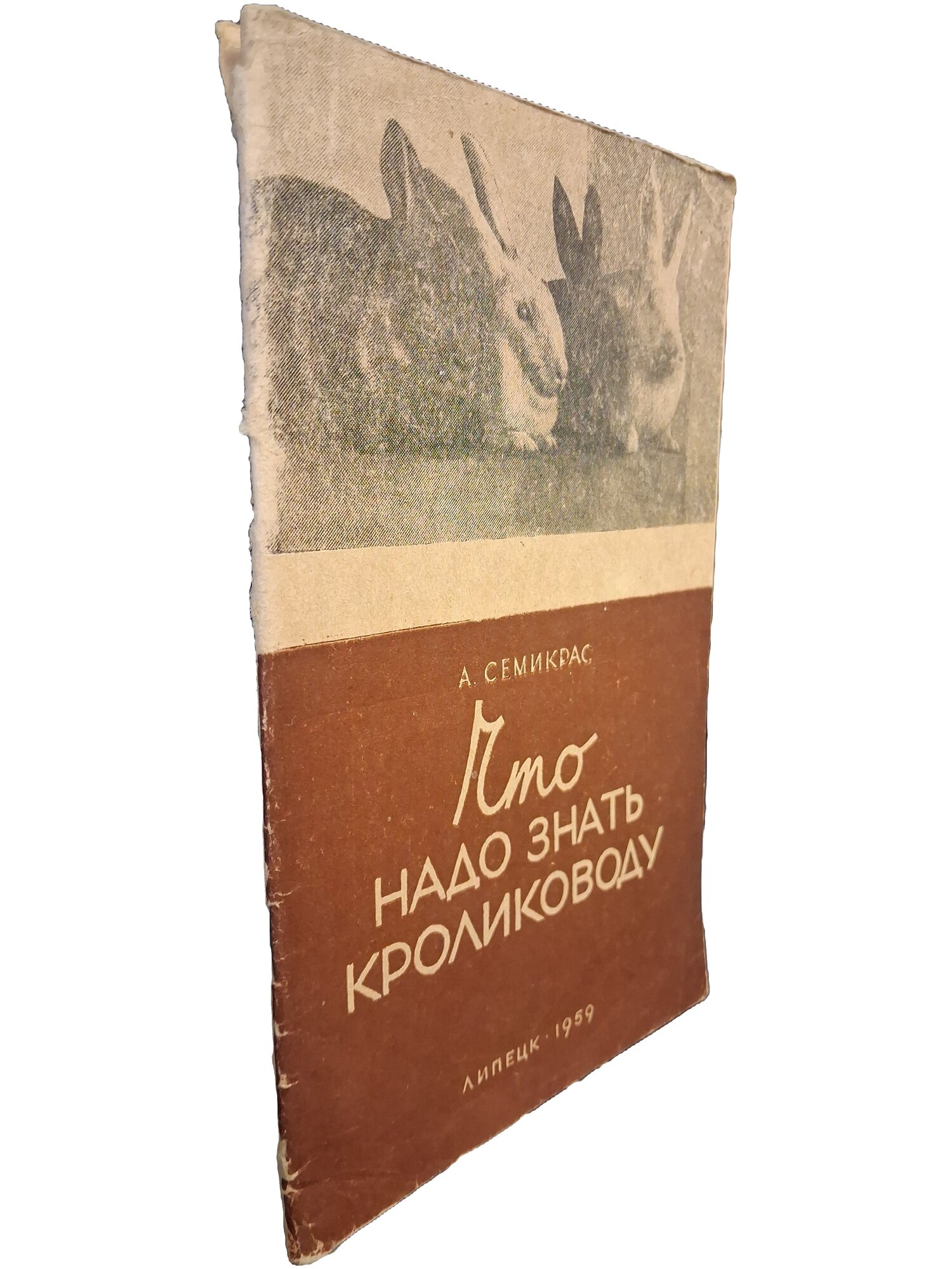 Что надо знать кролиководу. Семикрас Александр Иванович. Липецкое книжное издательство. 1959. Мягкая обложка. 36 стр