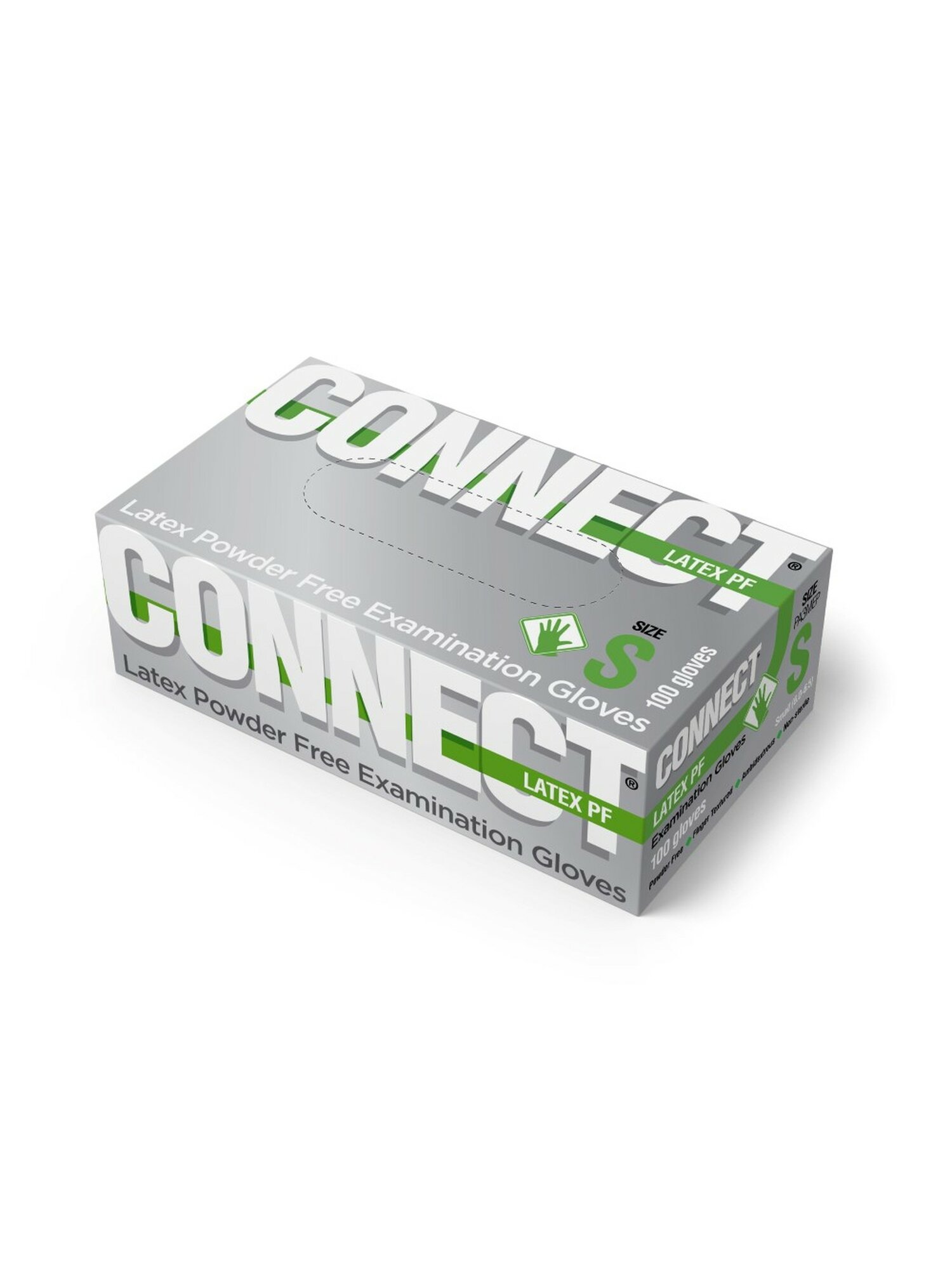 Перчатки смотр CONNECT латекс Н/стер неопудр S N50 ПАР — Перчатки медицинские диагностические (смотровые) одноразовые -…