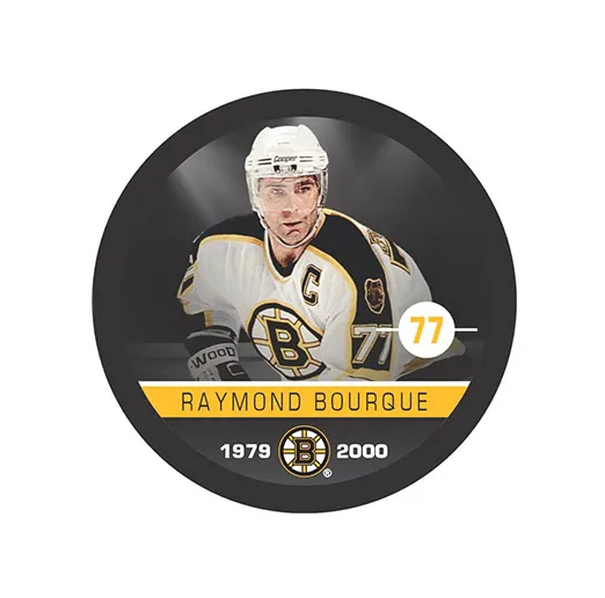 Шайба Rubena Игрок НХЛ BOURQUE №77 Бостон 1-ст, резина, цвет черный