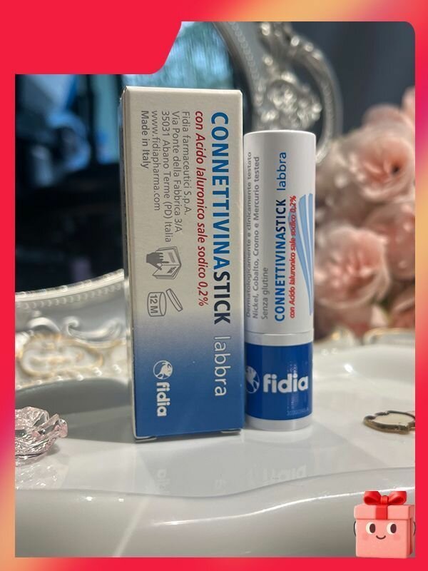 Fidia Connettivina Stick Labbra Бальзам для губ увлажняющий с гиалуроновой кислотой 0,2%, гигиеническая помада для губ 3гр