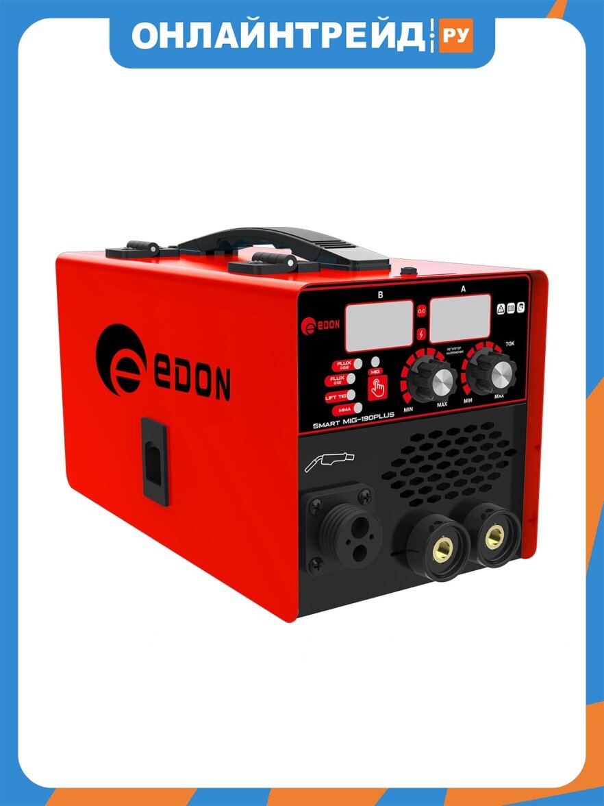 Сварочный аппарат Edon Smart MIG-190PLUS (MIG (Co2, MIX), MIG (FCAW) 50-190A 0.8-1 мм, MMA 20-190A, 2-4 мм, Lift TI