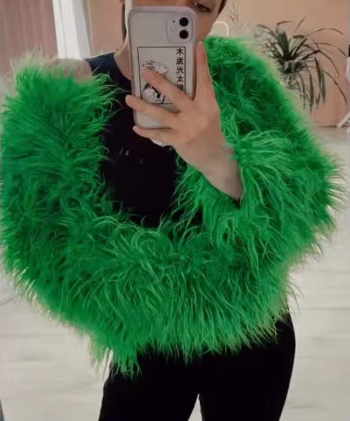 Манто, размер 40, green