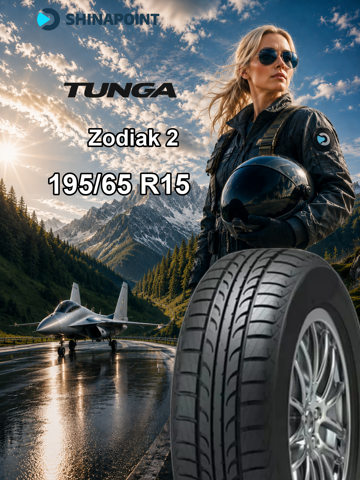 Шины летние R15 195 65 95 T автомобильная летняя резина лето Tunga модель Zodiak 2