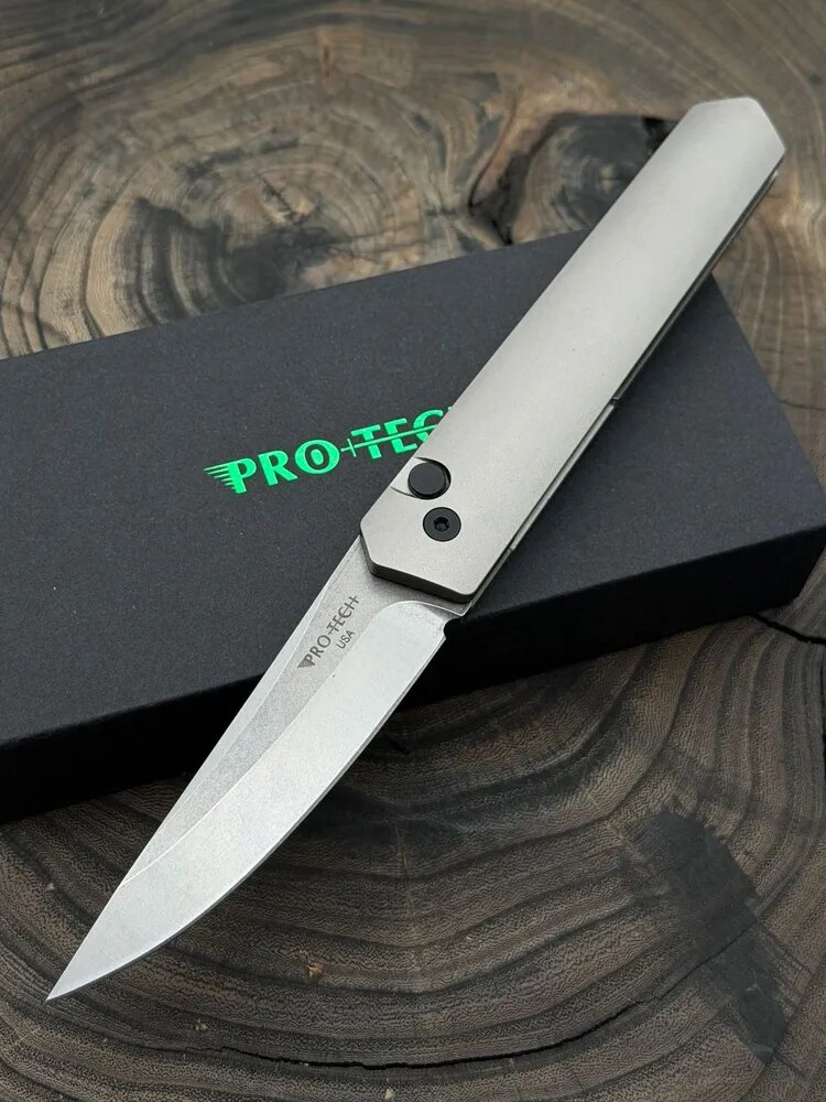 Нож складной выкидной на кнопке PROTECH