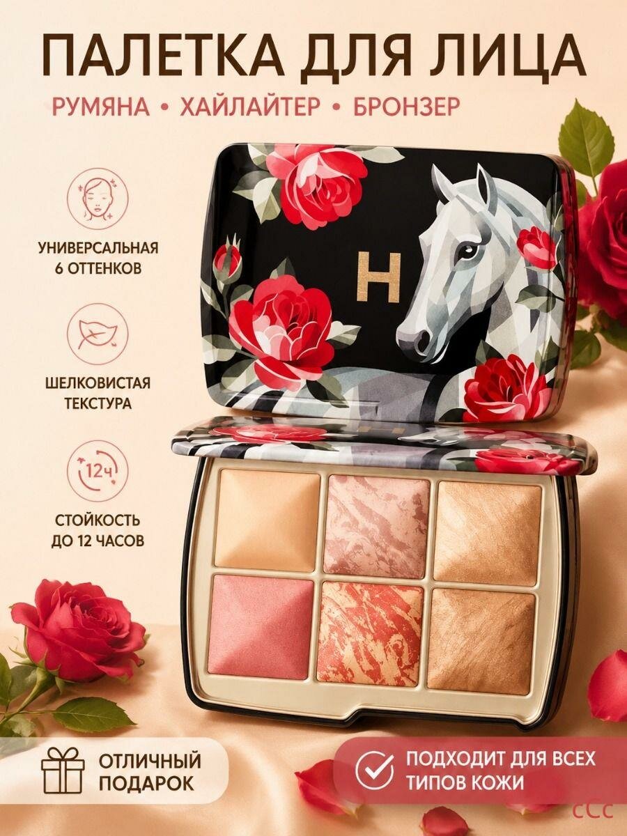 Палитра для лица Hourglass Ambient Lighting Palette 2026, румяна, хайлайтер