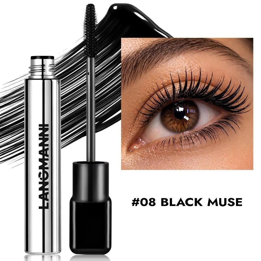 Цветная тушь для ресниц Big Brush Silk Fiber Black