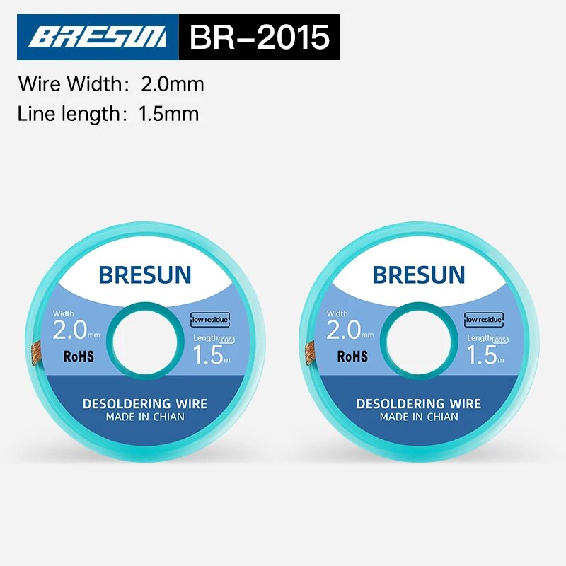 Bresun BR-2015, проволока для удаления припоя, 2.0x1.5 мм, 2шт