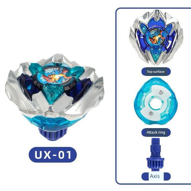 Алюминиевый вращающийся топ UX-01 для битв, одиночная игрушка для мальчиков, конкурентоспособный спиннинг топ