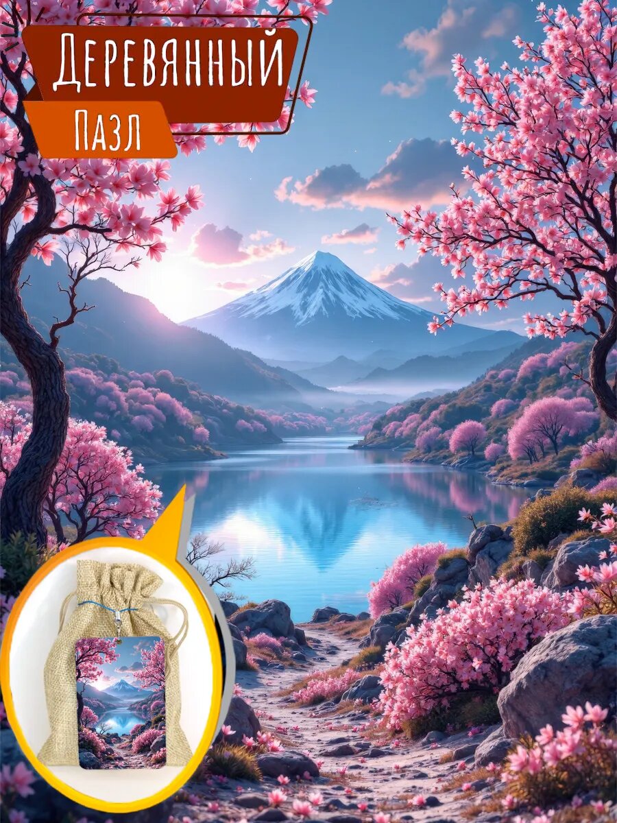 Деревянные пазлы сакура